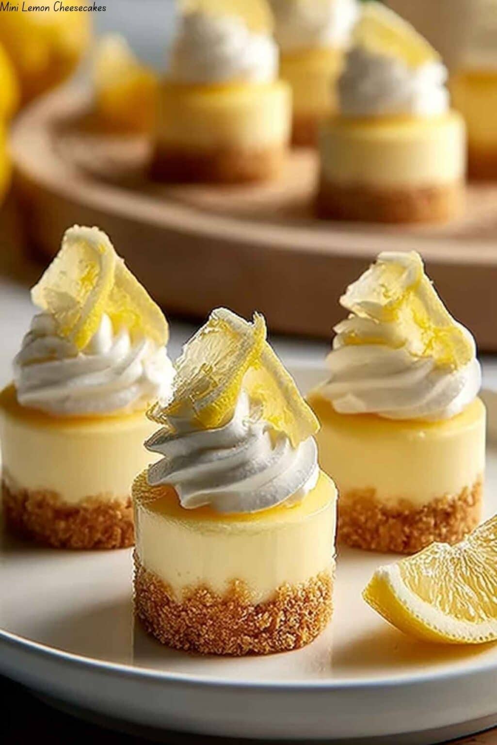 Mini Lemon Cheesecakes - BusyRecipe